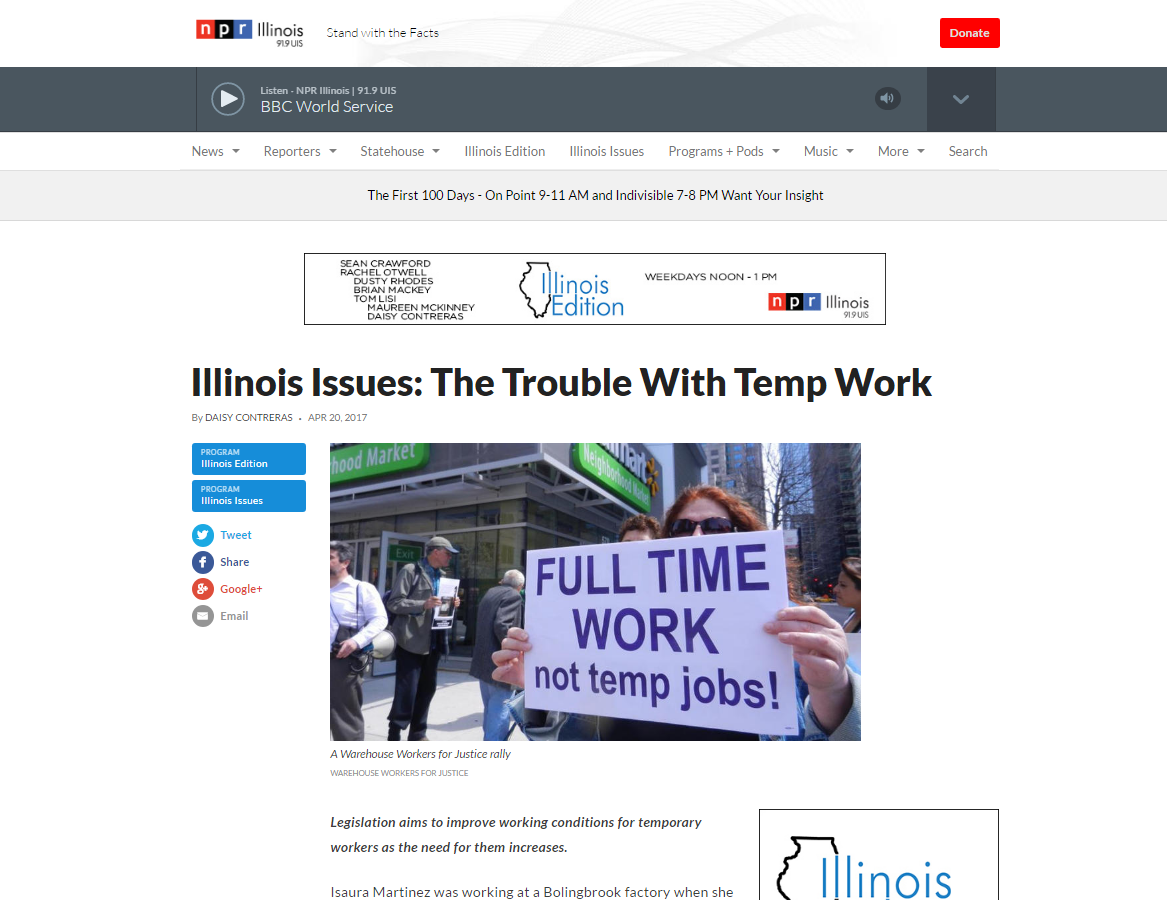 Illinois Issues: The Trouble With Temp Work – Daisy Contreras